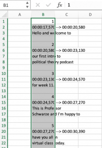 Change Captions File to Transcript – Tiny Teaching Tools